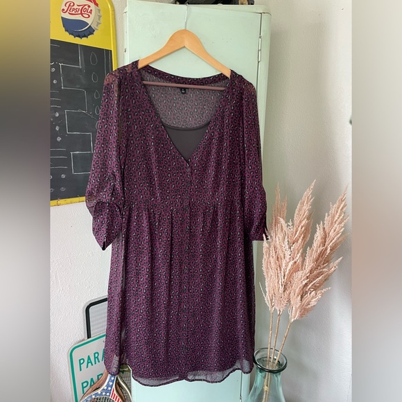 torrid | Dresses | Torrid Dress Purple Leopard Print Dress Size | Poshmark
